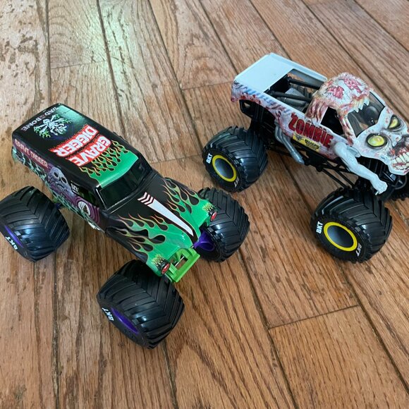 Toys | 2 Monster Jam Monster Trucks 124 Scale Zombie Grave Digger Large ...